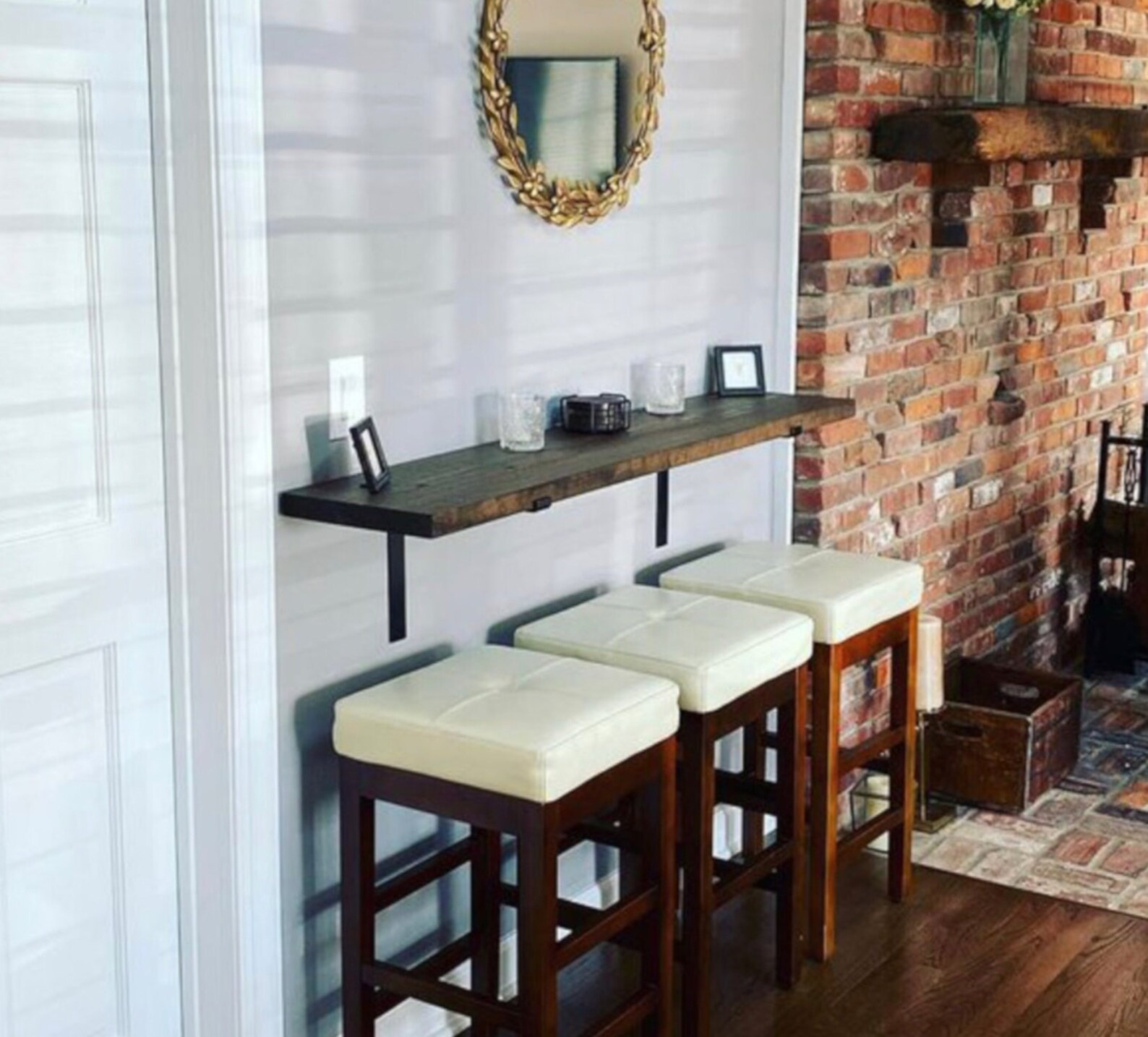 Modern Floating Drink Bar Table 11.25 L Bracket Rustic - Etsy