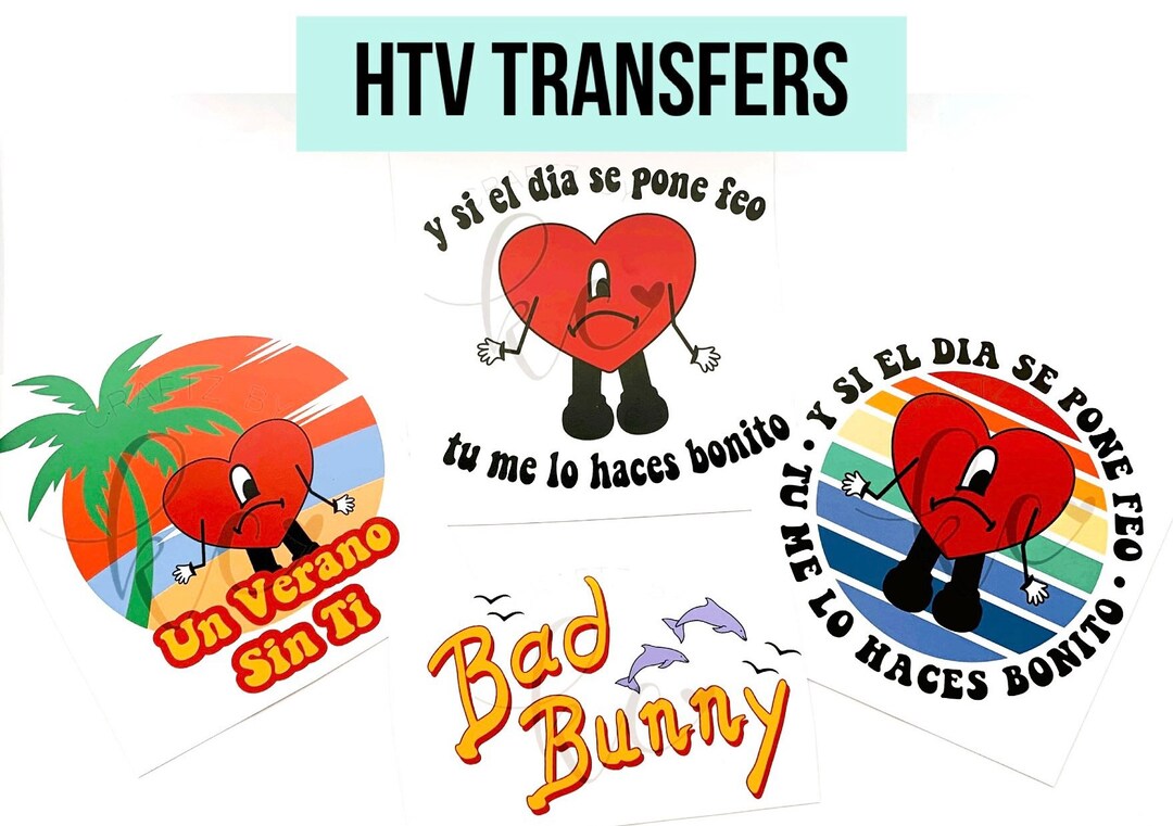 Bad Bunny, HTV Transfers, Bad Bunny HTV, Conejo Malo, Ready to Press ...