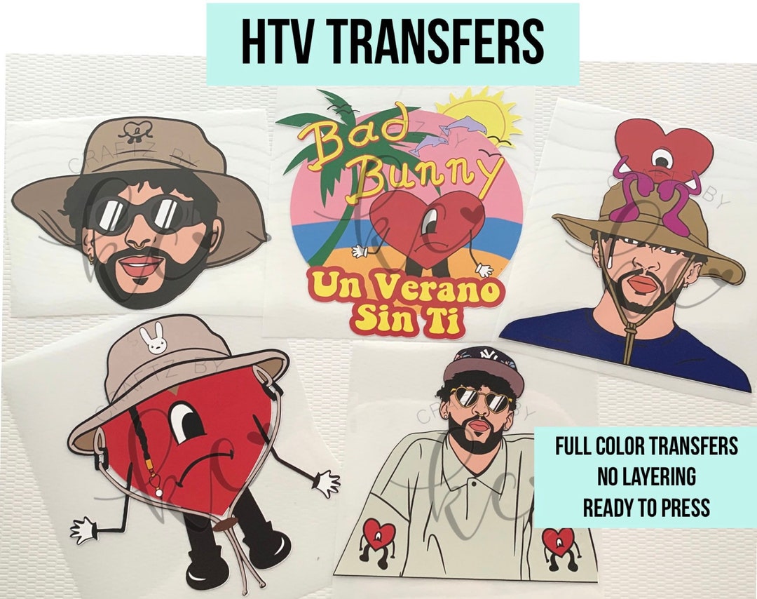 Bad Bunny, HTV Transfers, Bad Bunny HTV, Conejo Malo, Ready to Press ...