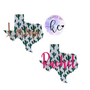 Texas Cactus Decal, Name Decals, Monograms, Decals, Vinyl, Cactus, Car ...
