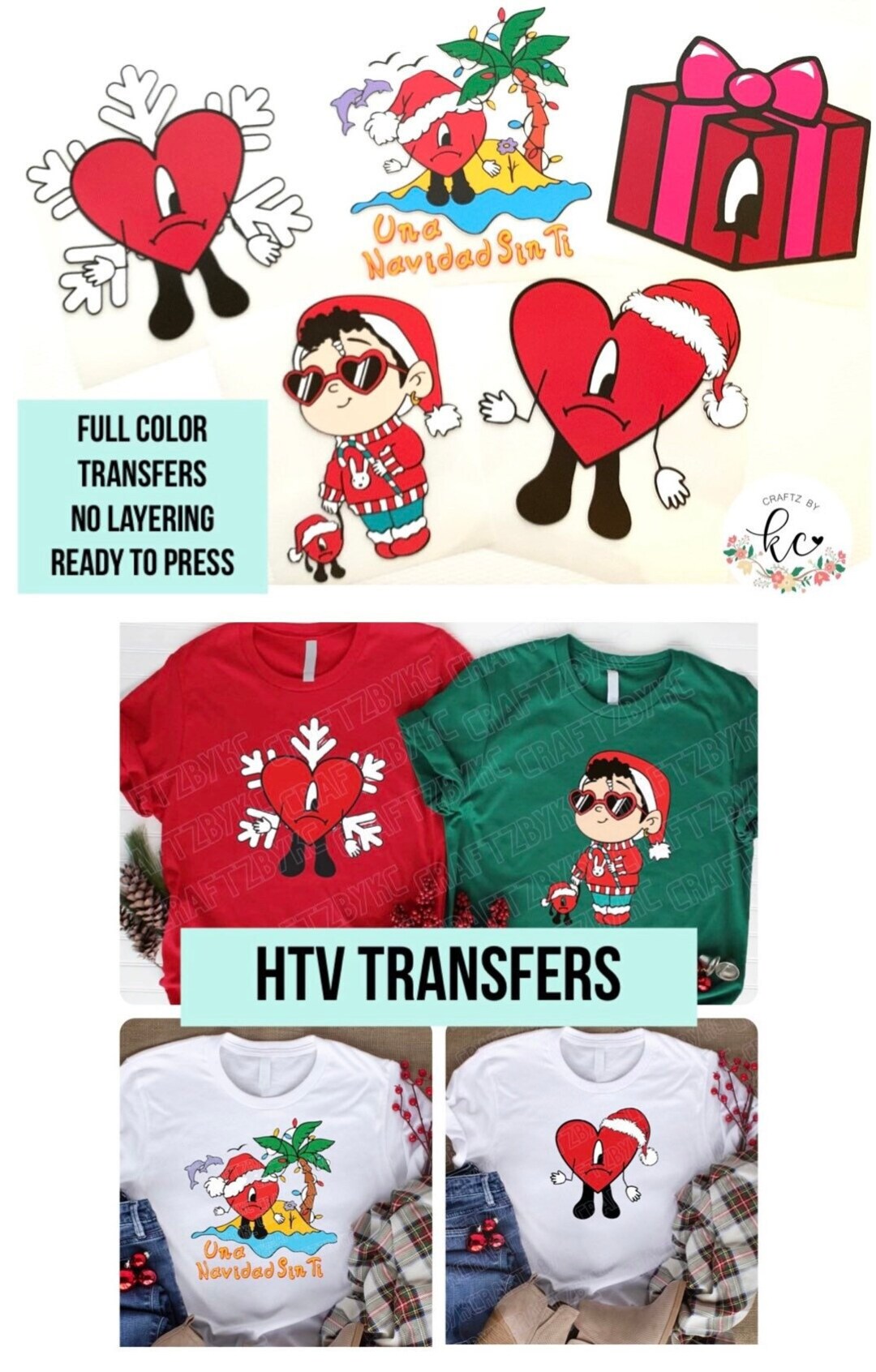 Bad Bunny, HTV Transfers, Bad Bunny HTV, Conejo Malo, Ready to Press ...