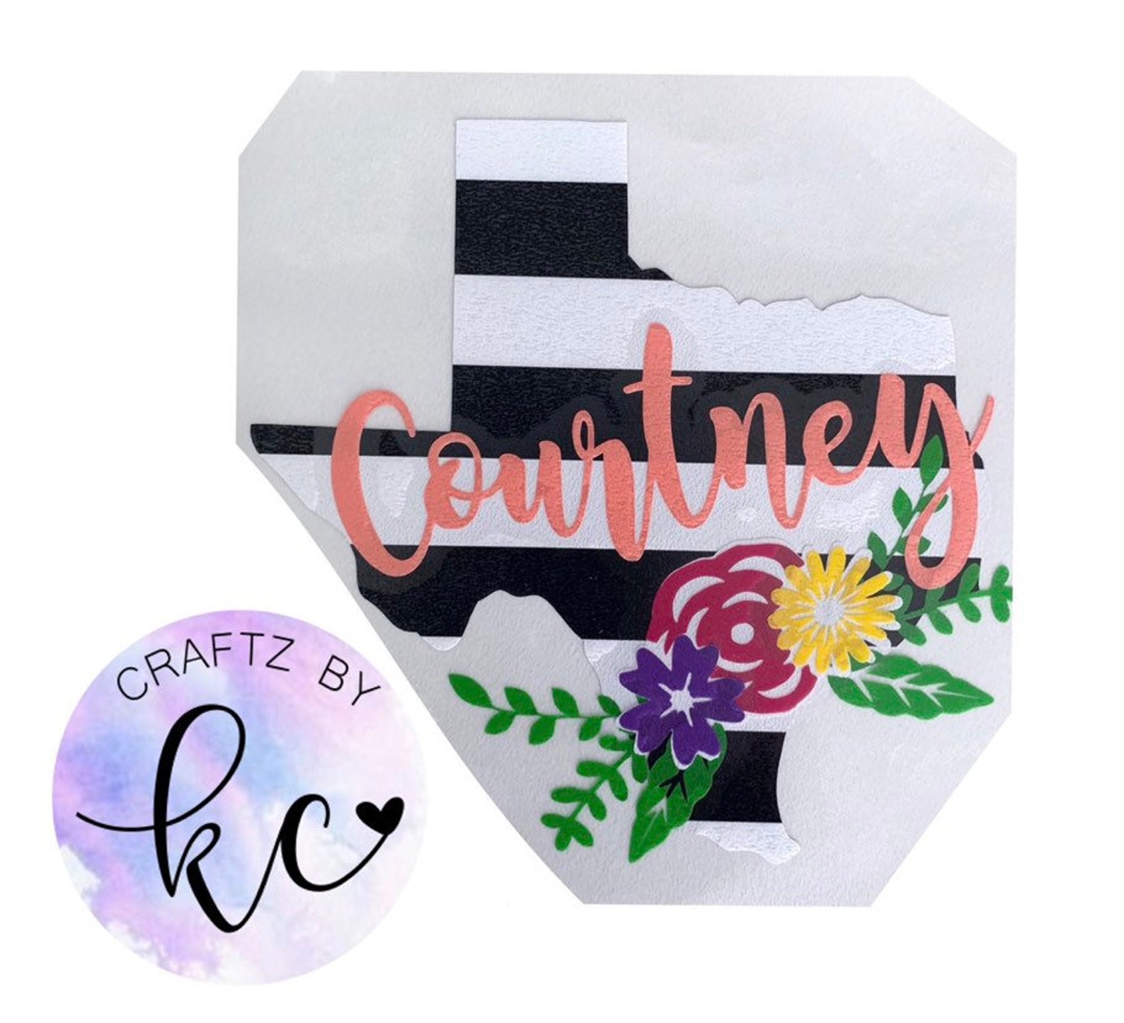 Texas State Decal Name Decals Monograms Decals Vinyl | Etsy