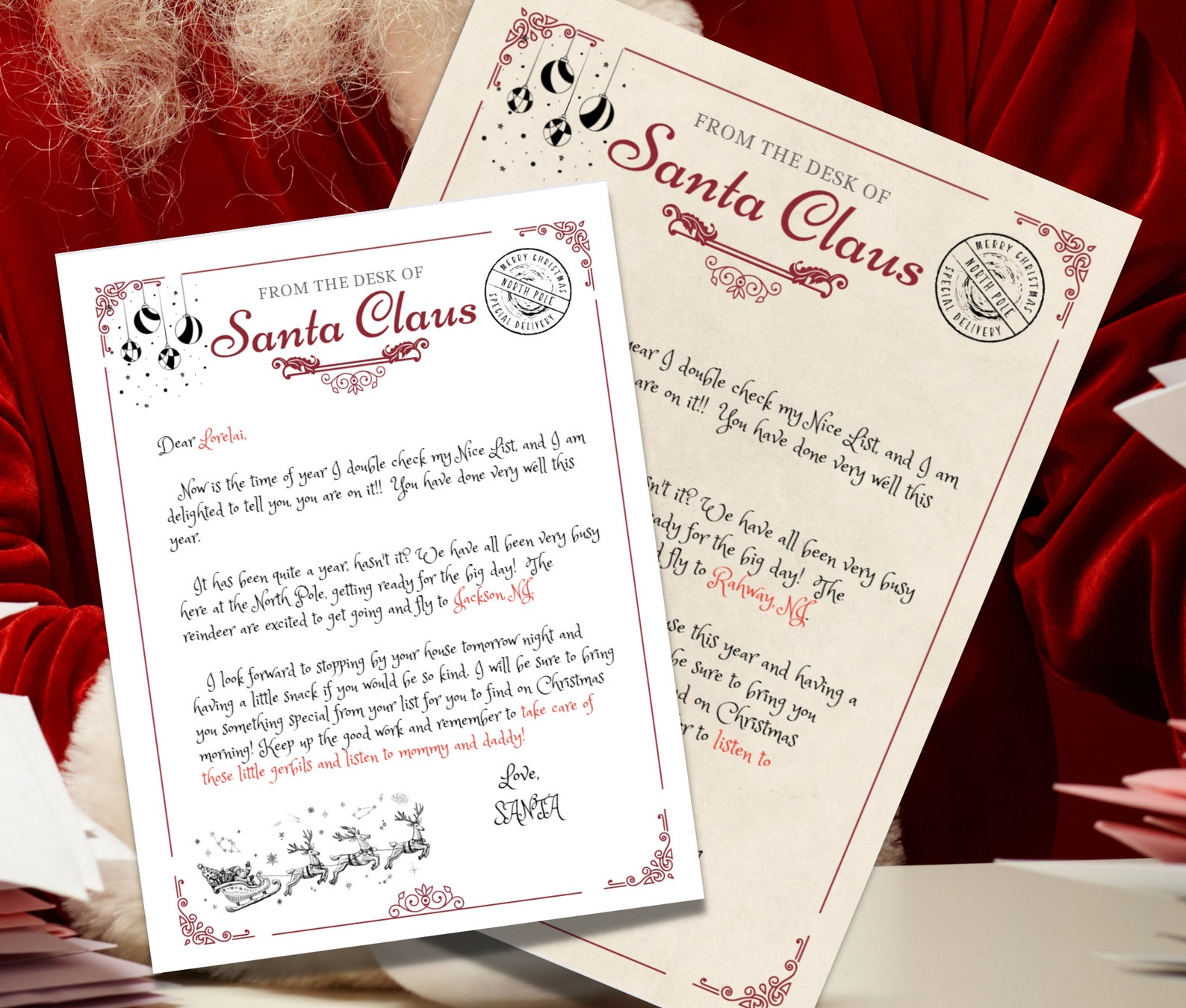 Printable Letter From Santa Clause, Customize and Print Letter From ...
