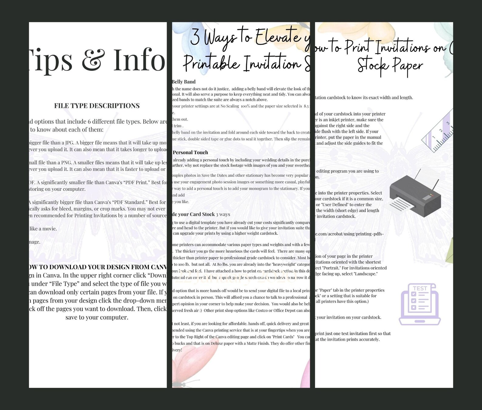 Enchanted Wedding Invitation Template, Printable 5x7 and Instagram ...