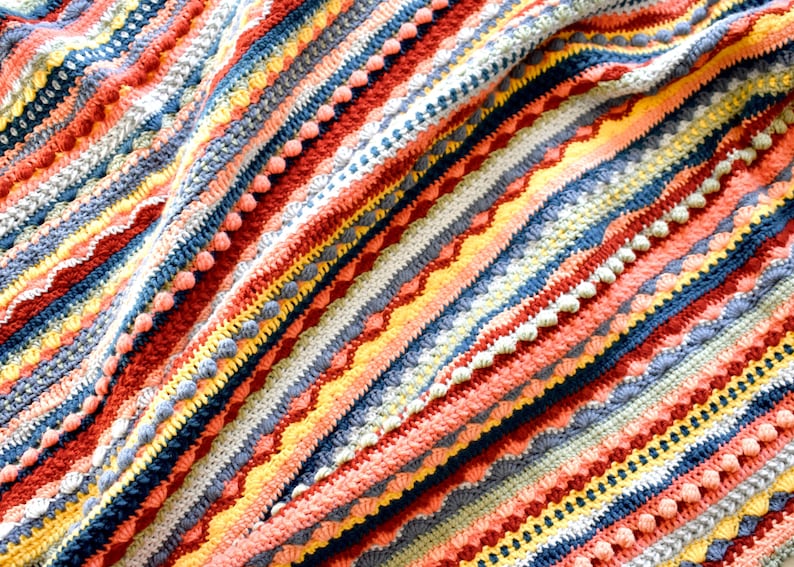 Crochet Baby Blanket Pattern: Honeypeach Scrapghan Stitch Sampler (PDF ...