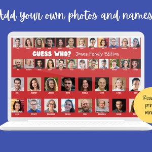 Custom Guess Who Game Template: Personalized Family Gift (canva ...