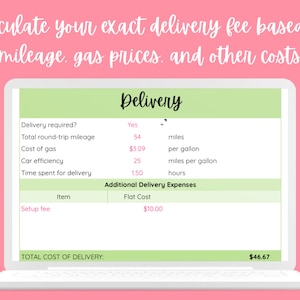 Cake Cost Calculator: Home Bakery Excel & Google Sheets Template ...