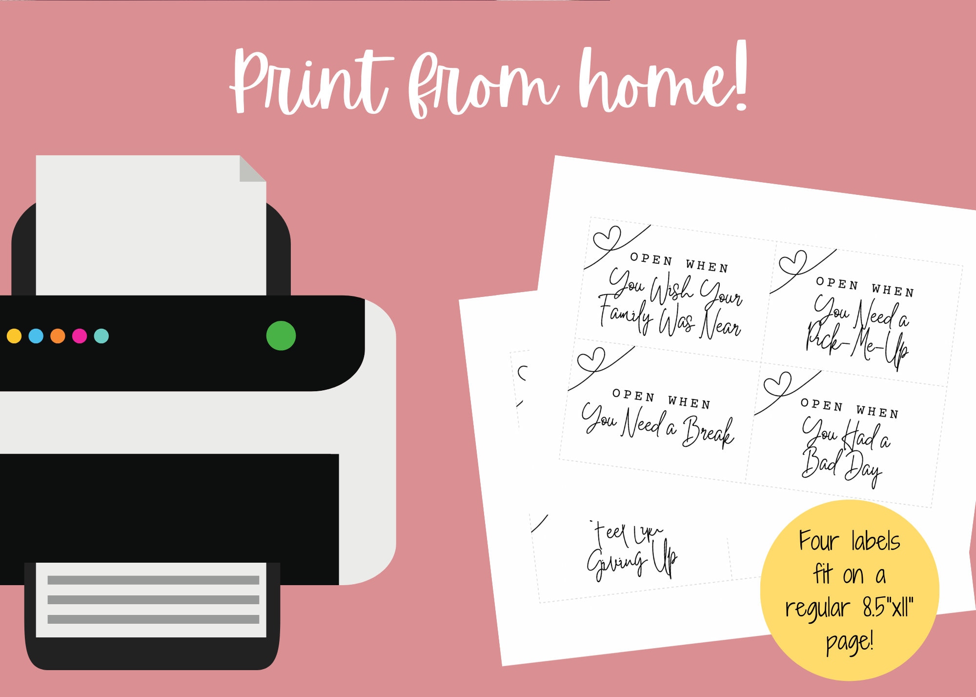 Open When Letter Labels Template | Couples Edition, Valentines Birthday ...