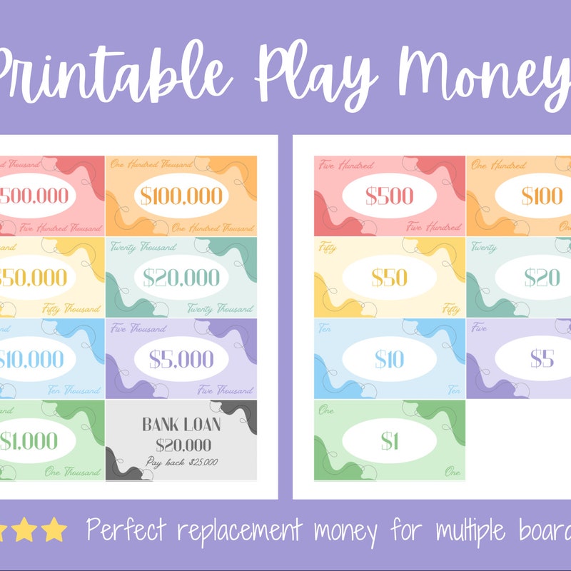 Play Money - Etsy
