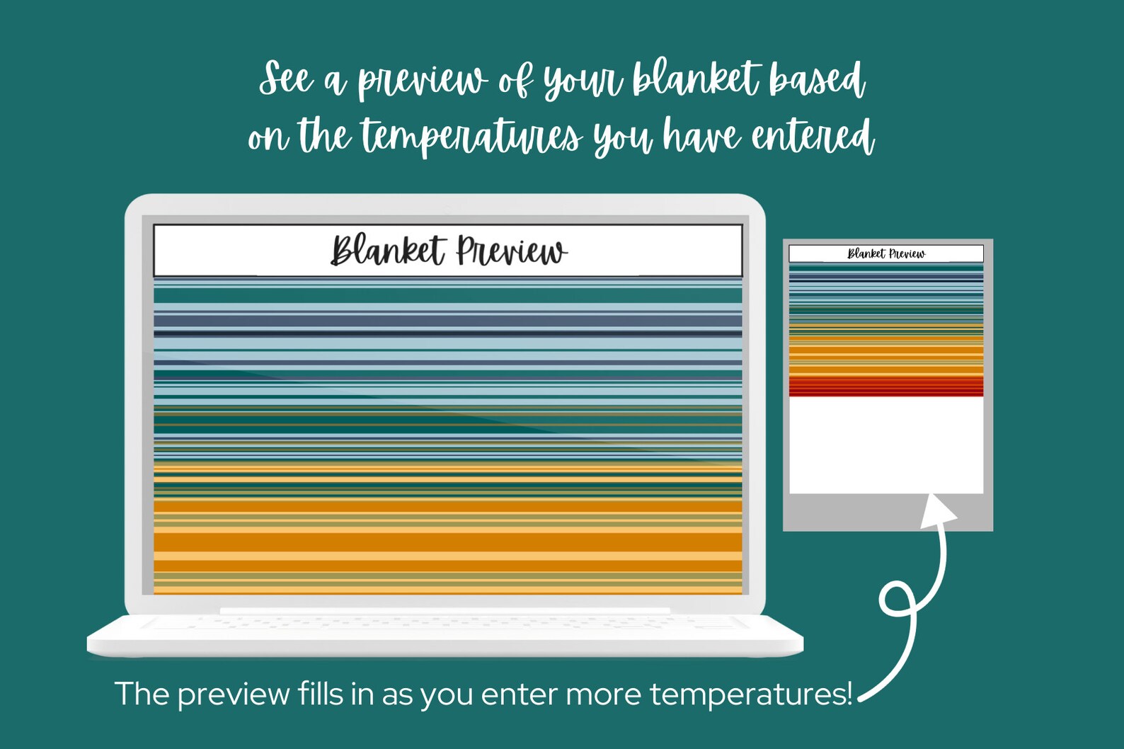 Temperature Blanket Tracker: Crochet Knit Weather Blanket Spreadsheet ...