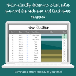 Temperature Blanket Tracker | Weather Blanket Crochet Knit Spreadsheet ...