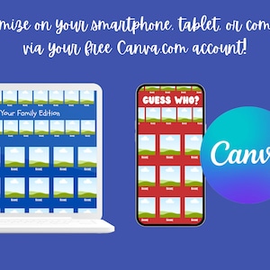 Custom Guess Who Game Template: Personalized Family Gift (canva ...