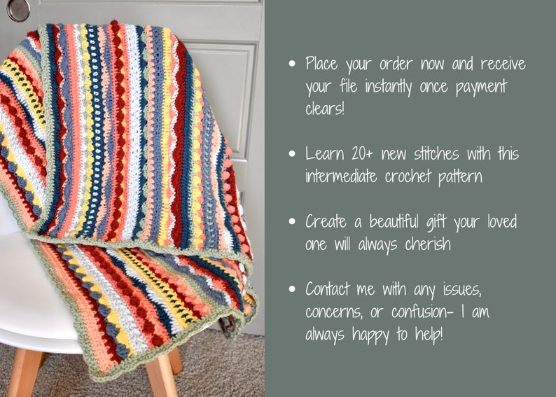 Crochet Baby Blanket Pattern: Honeypeach Scrapghan Stitch Sampler (PDF ...