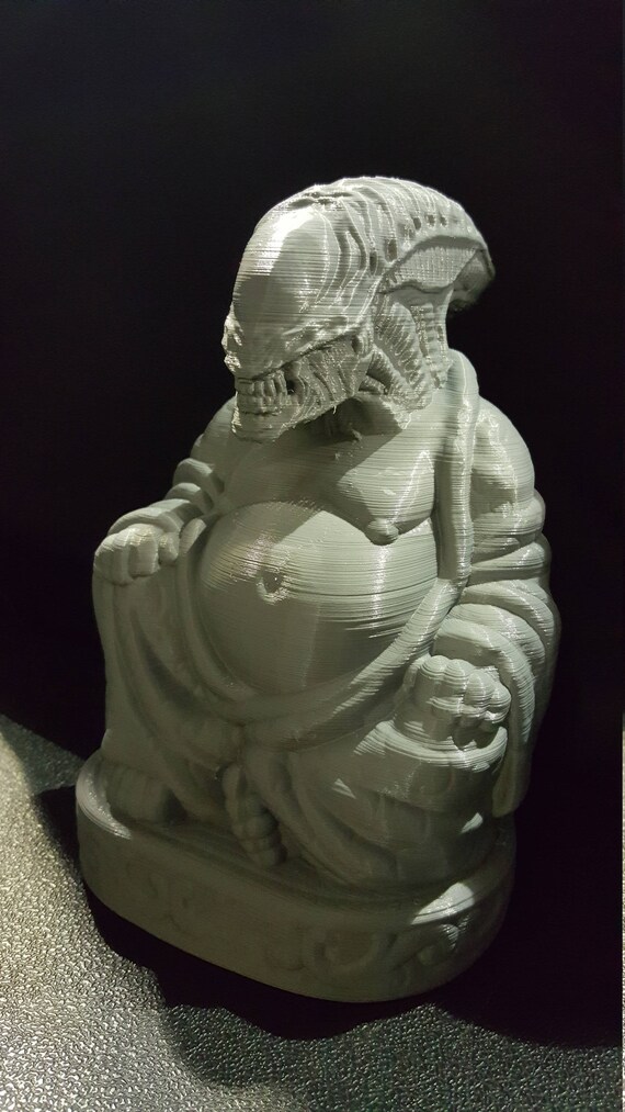 3D Printed Xenomorph alien Buddha Office Decor - Etsy