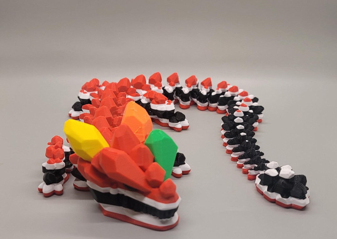 Articulated Dragon Chicago Blackhawks Version - Etsy