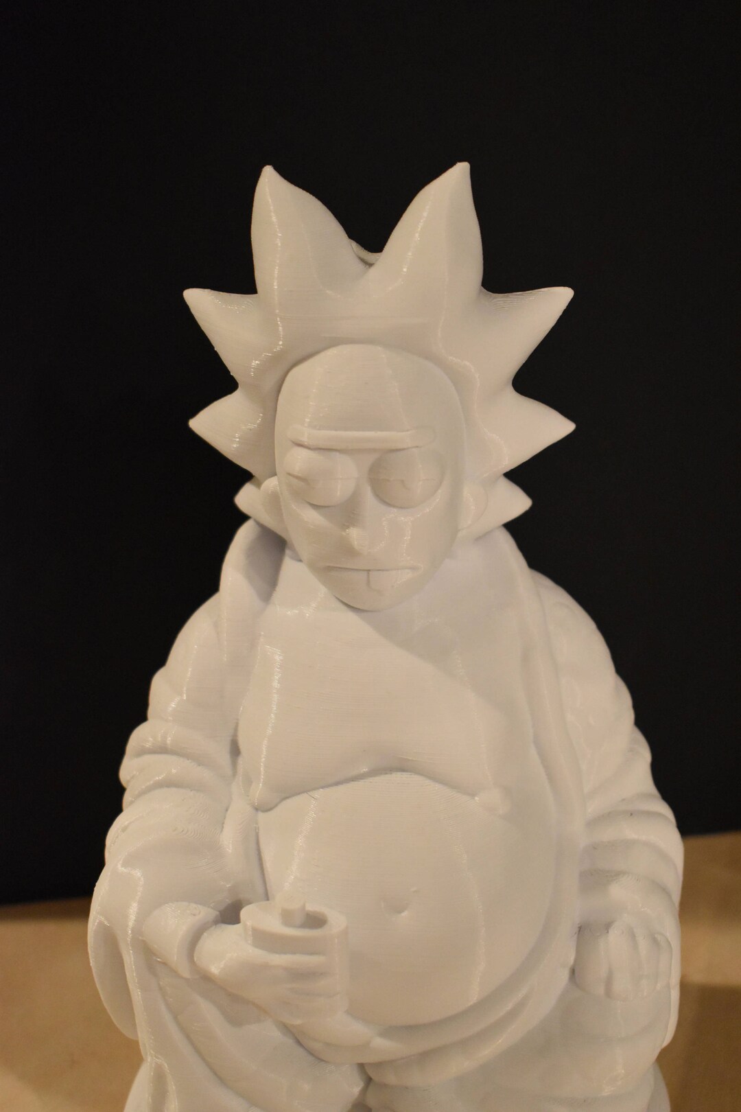 3D Printed Rick Sanchez Buddha, Office Decor, Home Decor, Funny ...