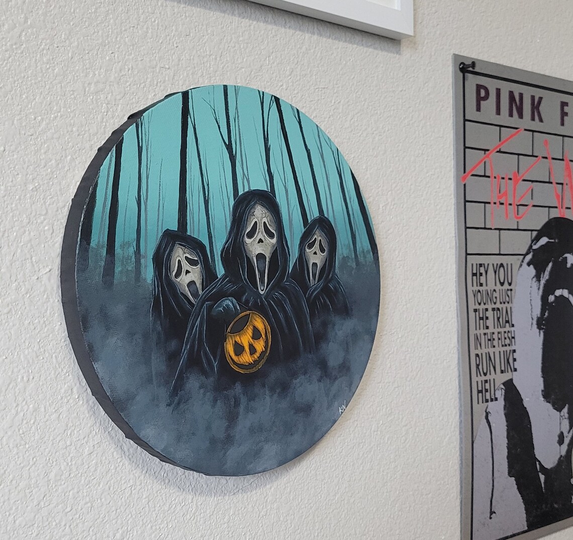 Original Acrylic Painting Horror Movie Slasher Movie Painting, Fan Art ...