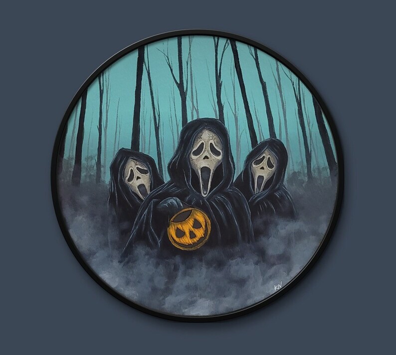 Original Acrylic Painting Horror Movie Slasher Movie Painting, Fan Art ...