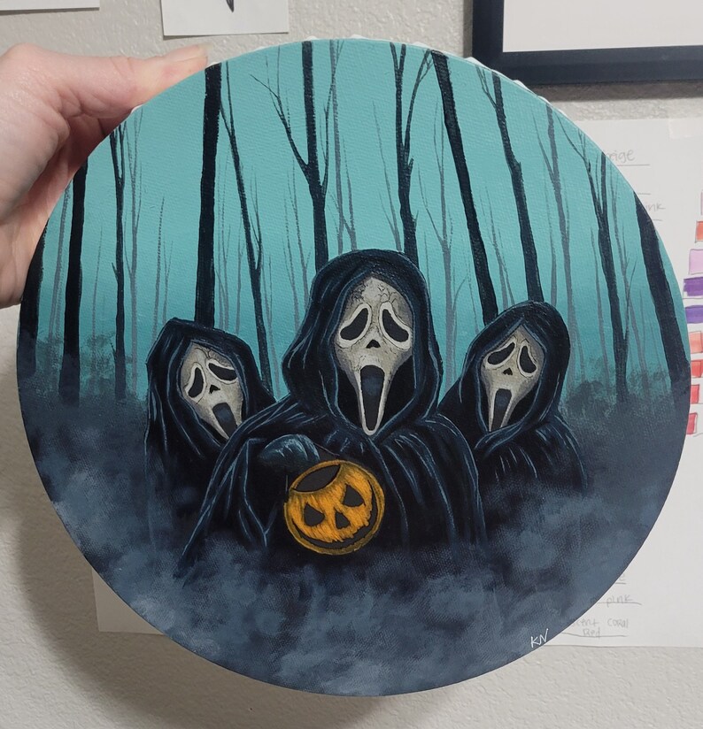 Original Acrylic Painting Horror Movie Slasher Movie Painting, Fan Art ...