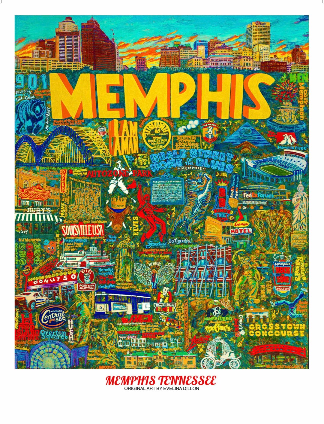 Memphis Tennessee Poster 18”x24” - Etsy