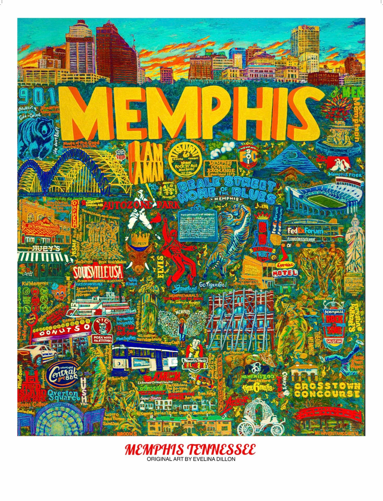 Memphis Tennessee Poster 24”x32” Signed and Numbered - Etsy