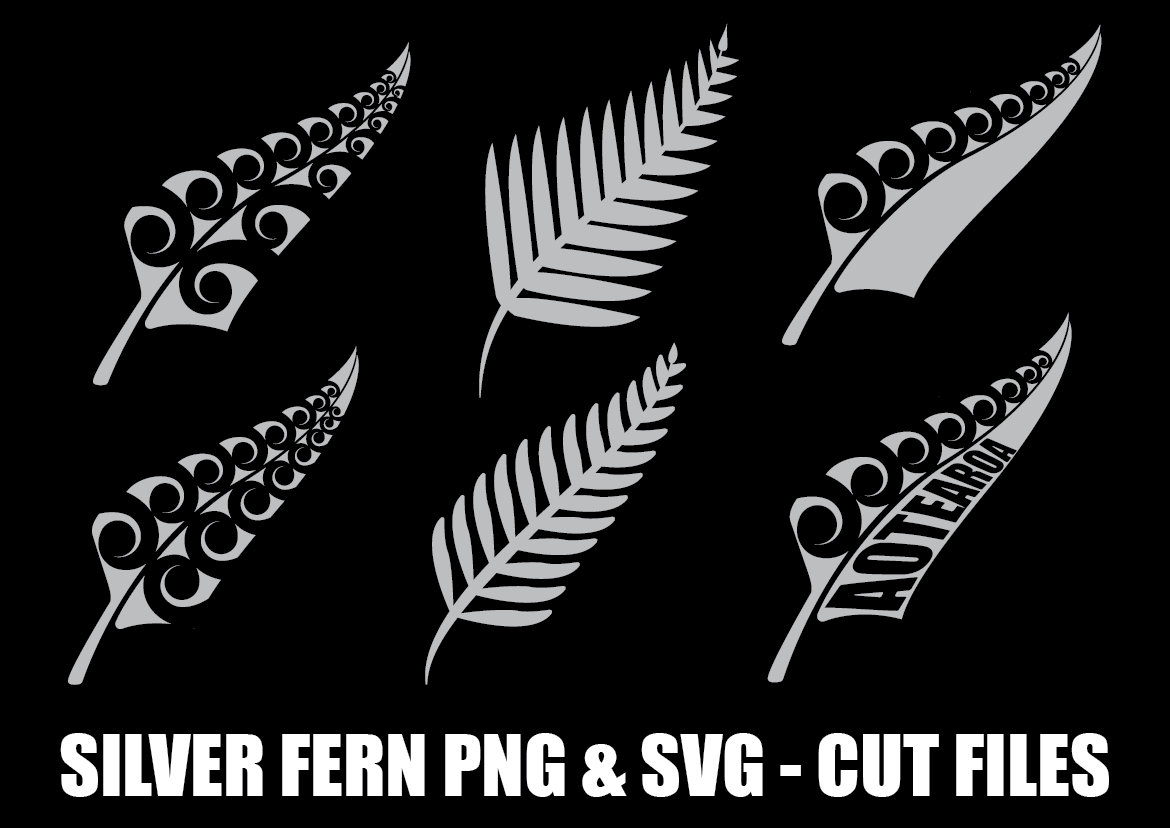 New Zealand Silver Fern Bundle SVG & PNG - Cut Files - Etsy Australia