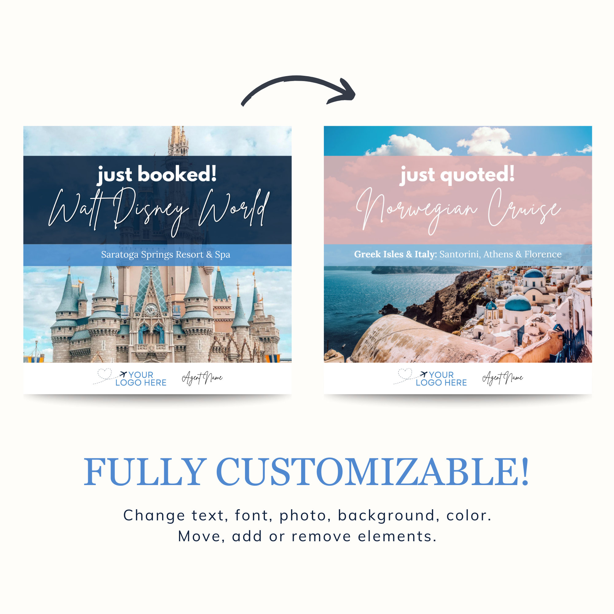 Just Quoted and Just Booked Travel Agent Templates - Etsy