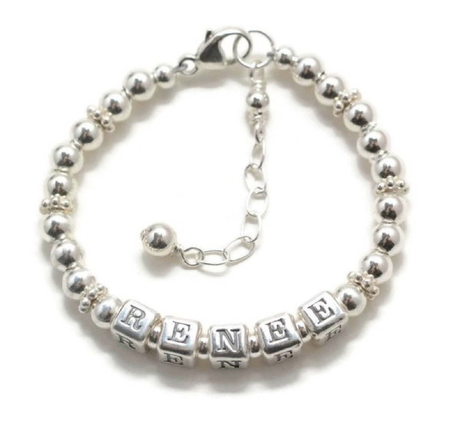 Sterling Silver Baby Bracelet - Personalized Girls Bracelet - Heirloom ...