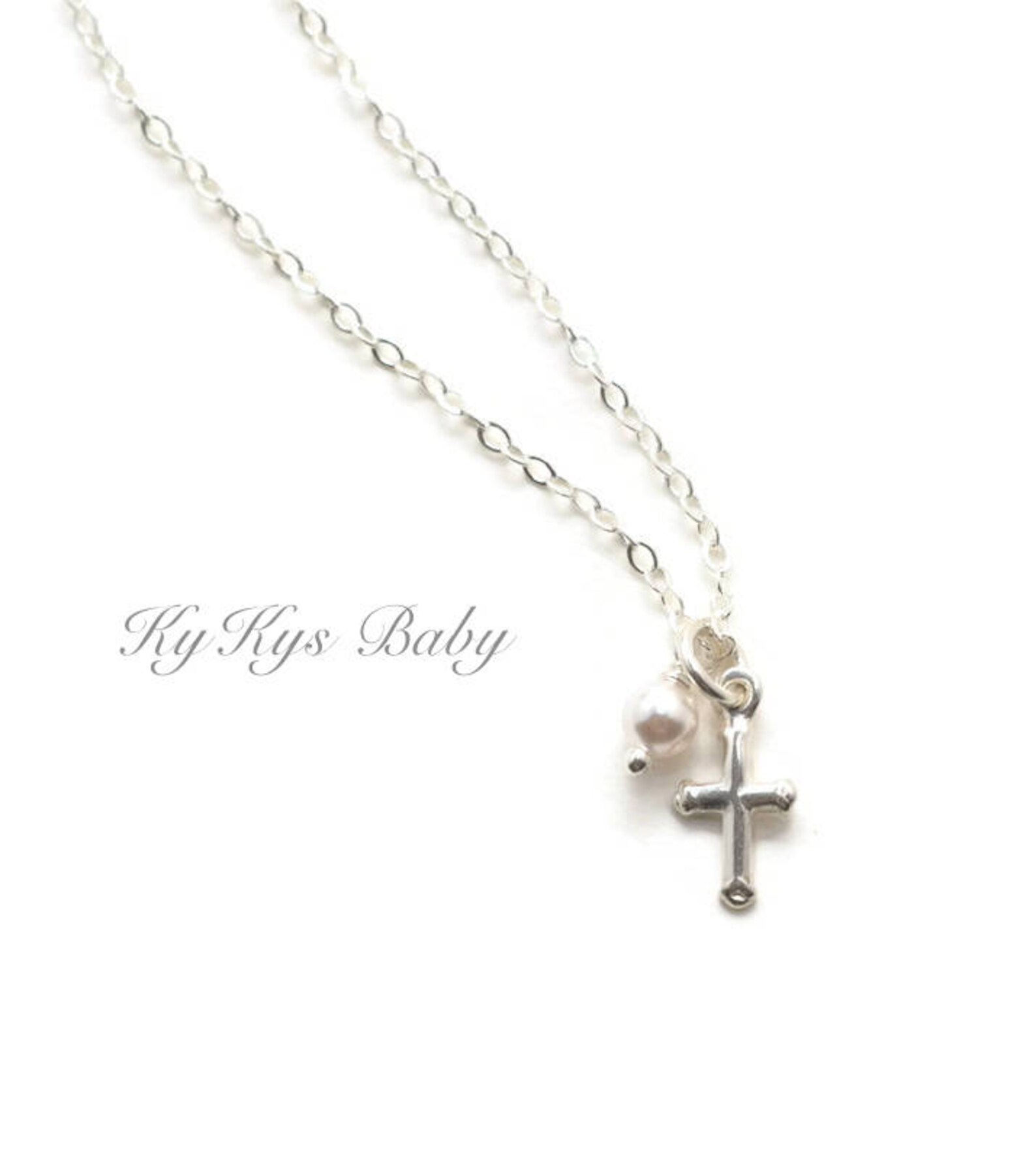 Baby Cross Necklace Simple Cross Necklace Religious Baby - Etsy