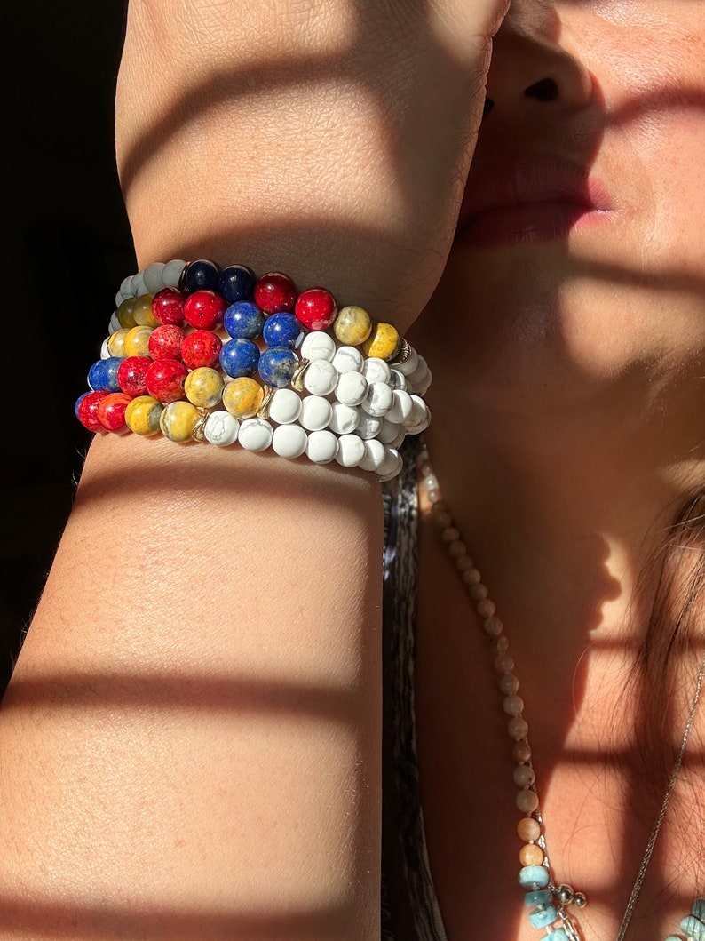 Philippines Filipino Pride Bracelet Colombia Venezuela Gemstone Crystal ...