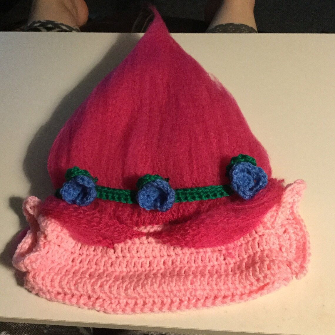 Handmade Princess Poppy Crocheted Troll Hat, Holiday/ Christmas Gift ...