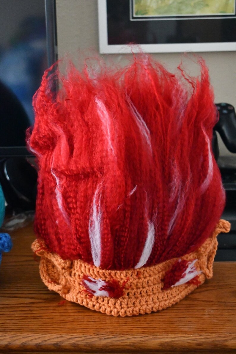 Crocheted Troll Hat King Peppy, Christmas Gift, Children’s Wig, Family ...