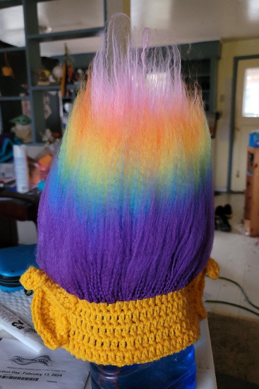 Hand-made NSYNC Trolls Rainbow Hair Hat (halloween, Christmas)" - Etsy