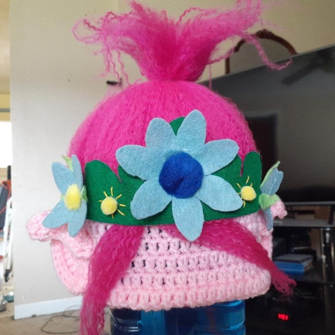 Handmade Poppy Troll Hat wig Costume Photo Prop | Etsy