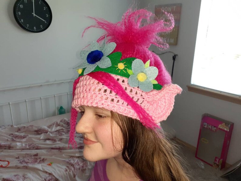 Handmade Poppy Troll Hat wig Costume Photo Prop - Etsy