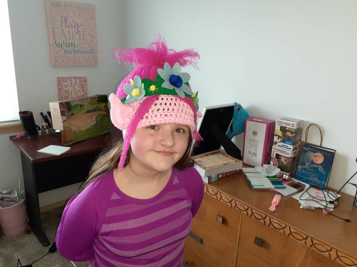 Handmade Poppy Troll Hat wig Costume Photo Prop - Etsy