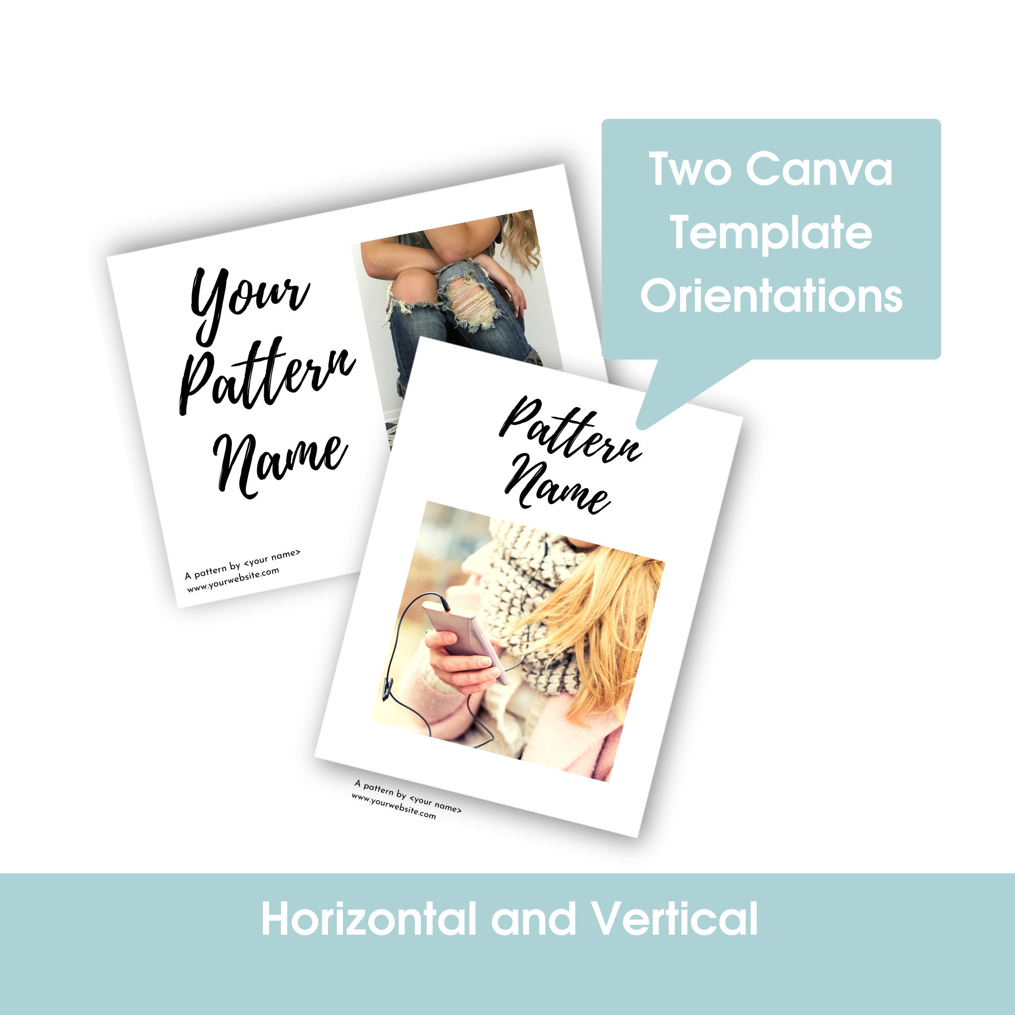 Canva Crochet Pattern Template: Horizontal & Vertical Layouts - Etsy