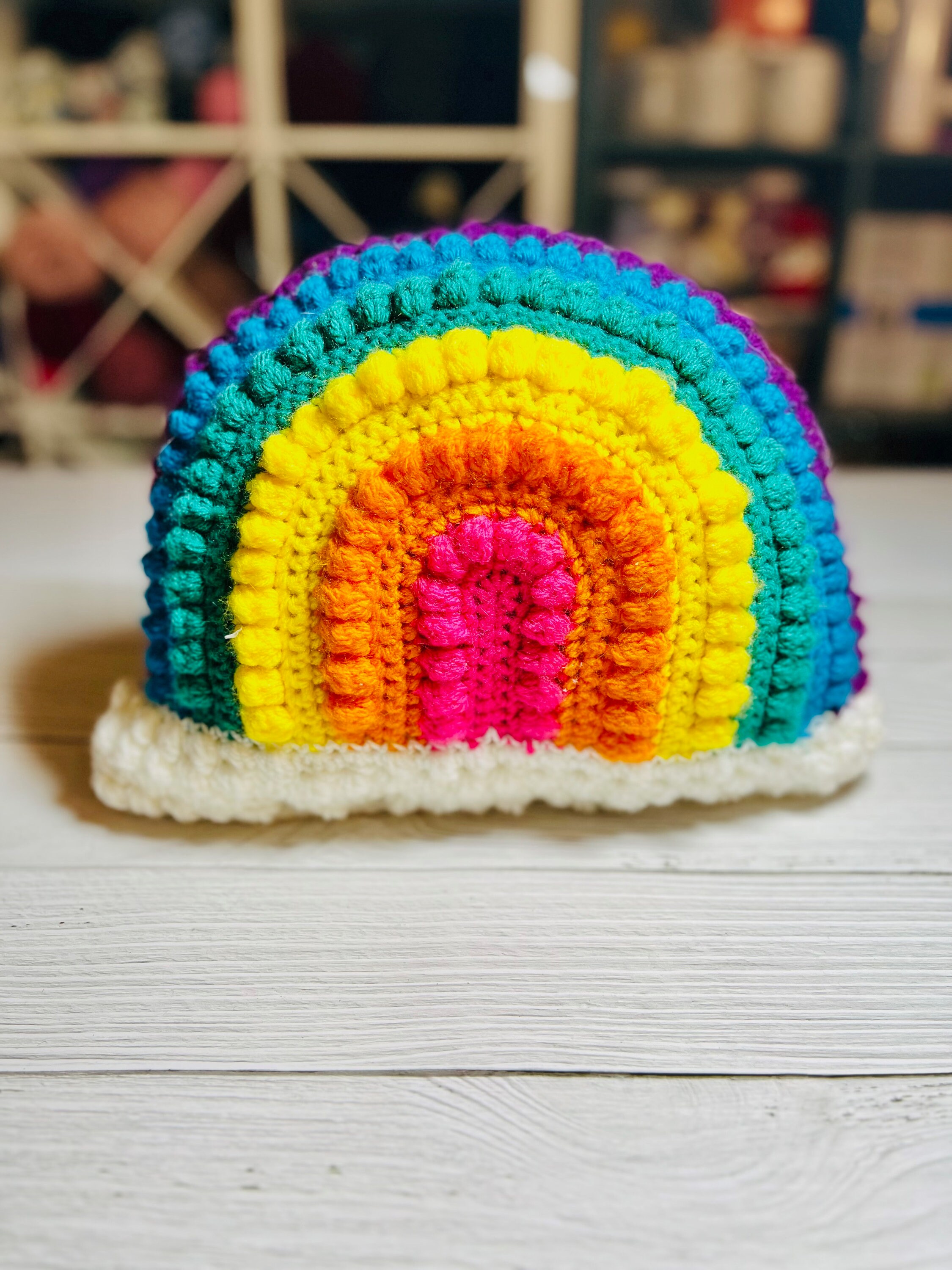 Made to Order Pride Inspired Crocheted Rainbow Pillow - Etsy