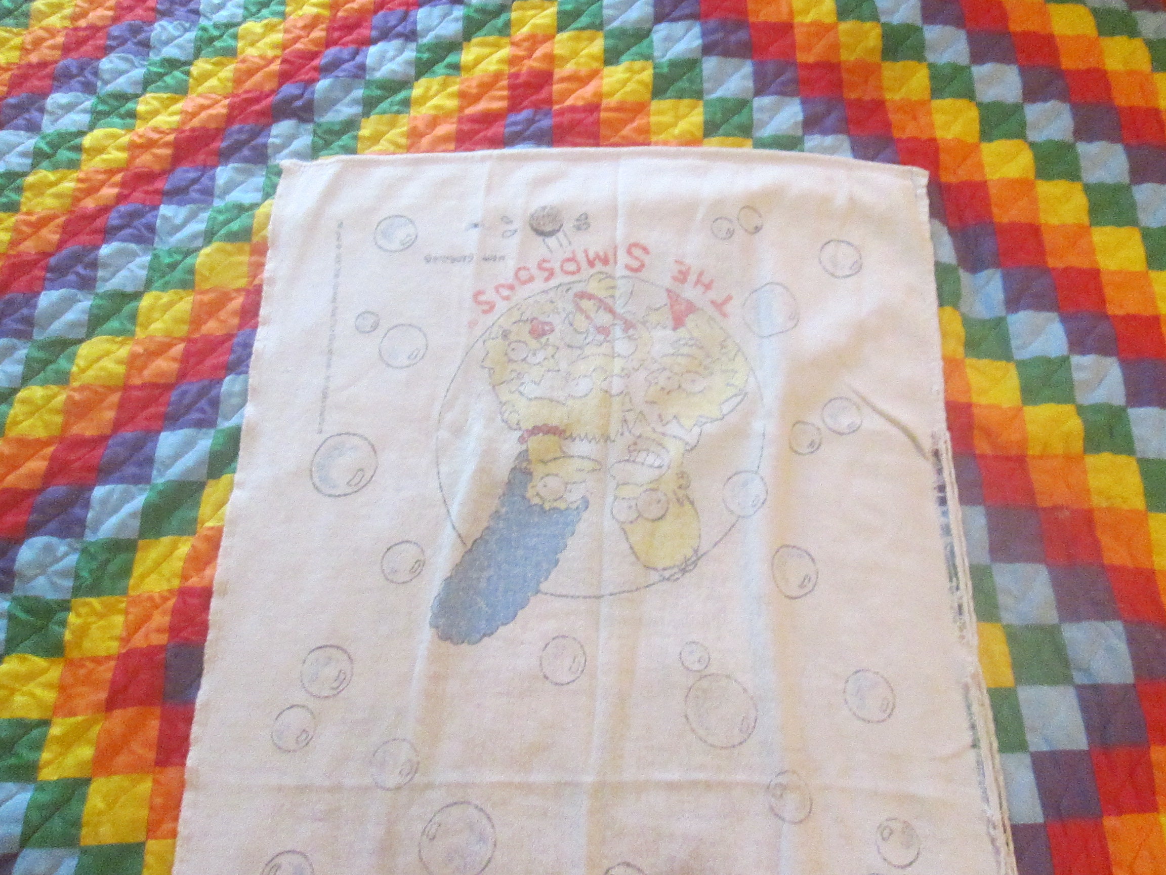 Vintage 1990s the Simpsons Bath Towel: Distressed Cartoon Decor - Etsy