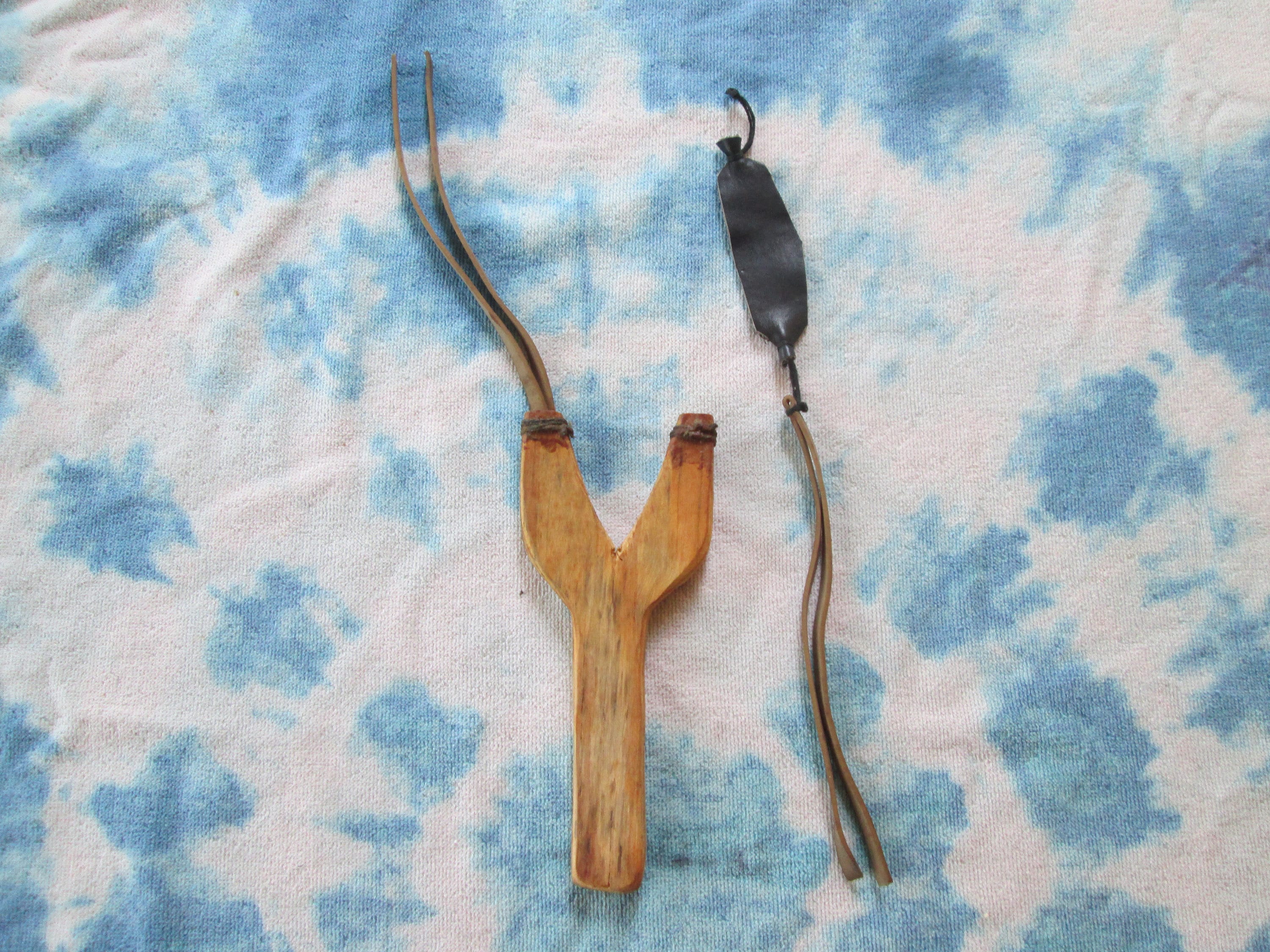 Vintage 1950s Handmade Wooden Slingshot Homemade Wood Toy Slingshot ...