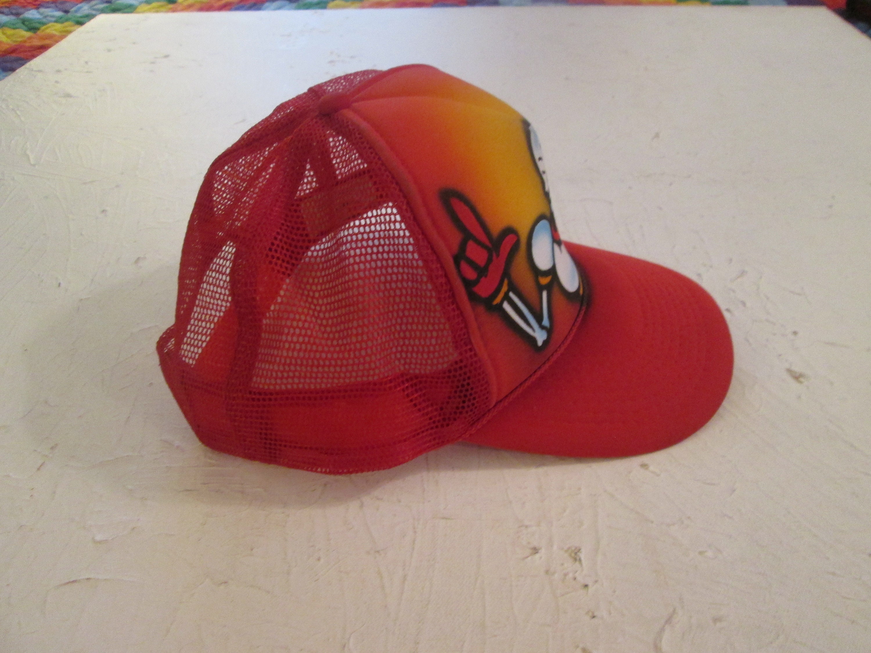 Vintage Swashbuckling Robot Pirate Skeleton Airbrush Trucker Hat Mesh ...