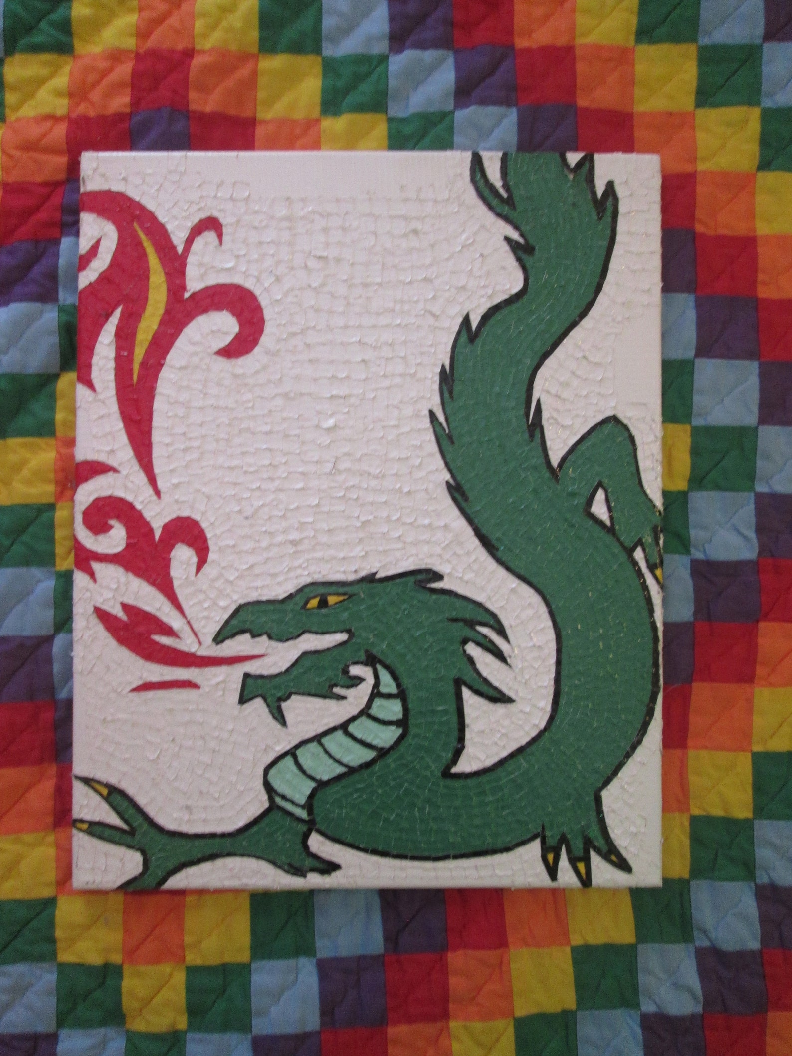 UAB Dragon Art Collage Art Dragon Scale Colored Tape Art Mosaic ...