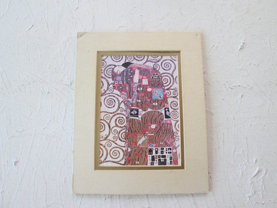 Vintage 1990s Gustav Klimt fulfilment Print Matted Unframed Paper With ...
