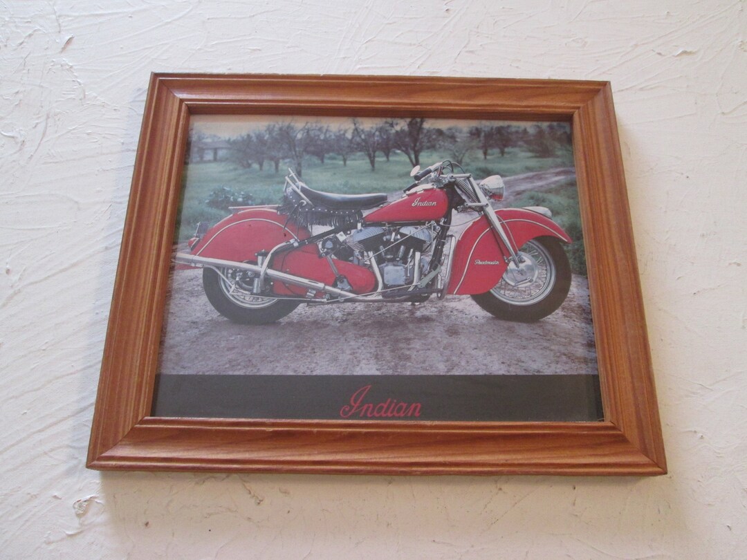 Vintage Framed Indian Roadmaster Motorcycle Poster - Etsy