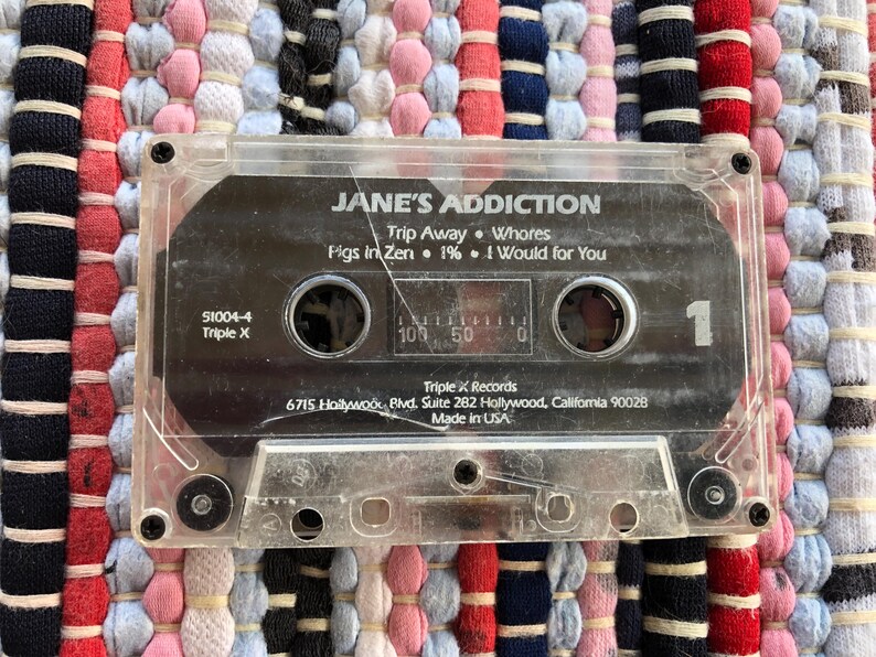Vintage Jane's Addiction Triple X Cassette Tape Live Roxy Theater ...