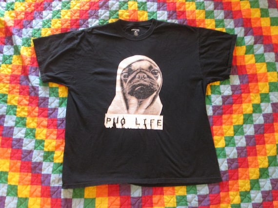 Pug Life T-Shirt Surf Style Thug Life Parody T-Shirt Pug Dogs | Etsy