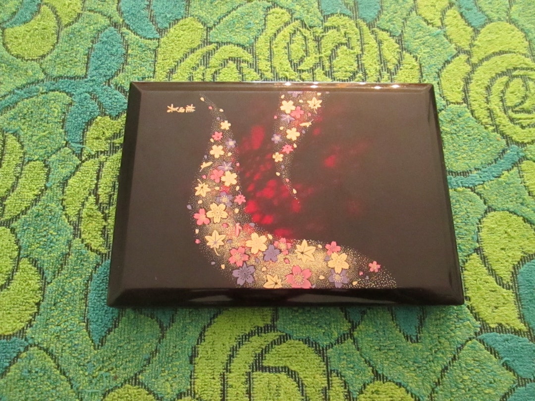 Vintage Japanese Enamel Address Book, Floral Art Cover - Etsy