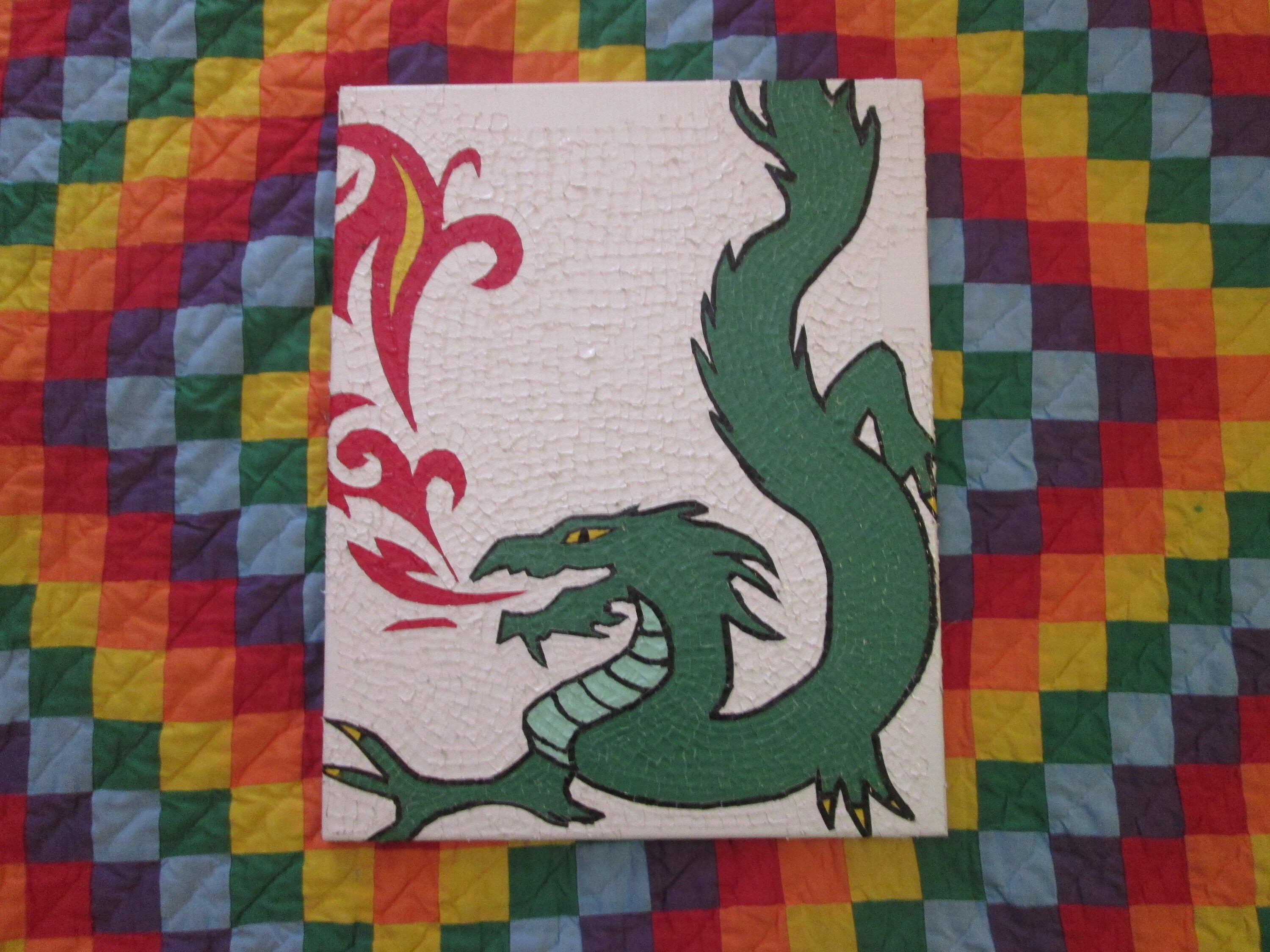 UAB Dragon Art Collage Art Dragon Scale Colored Tape Art Mosaic ...