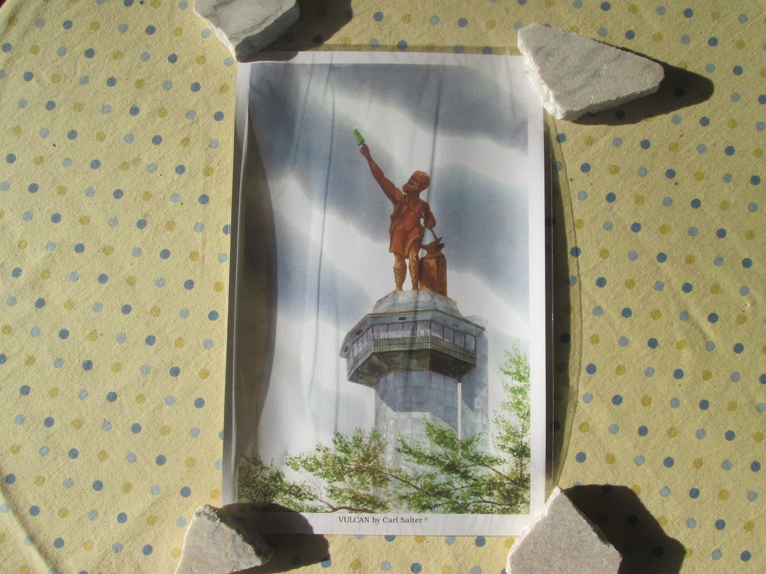 Carl Salter the Vulcan Statue Birmingham Alabama Art Print Poster 11 X ...