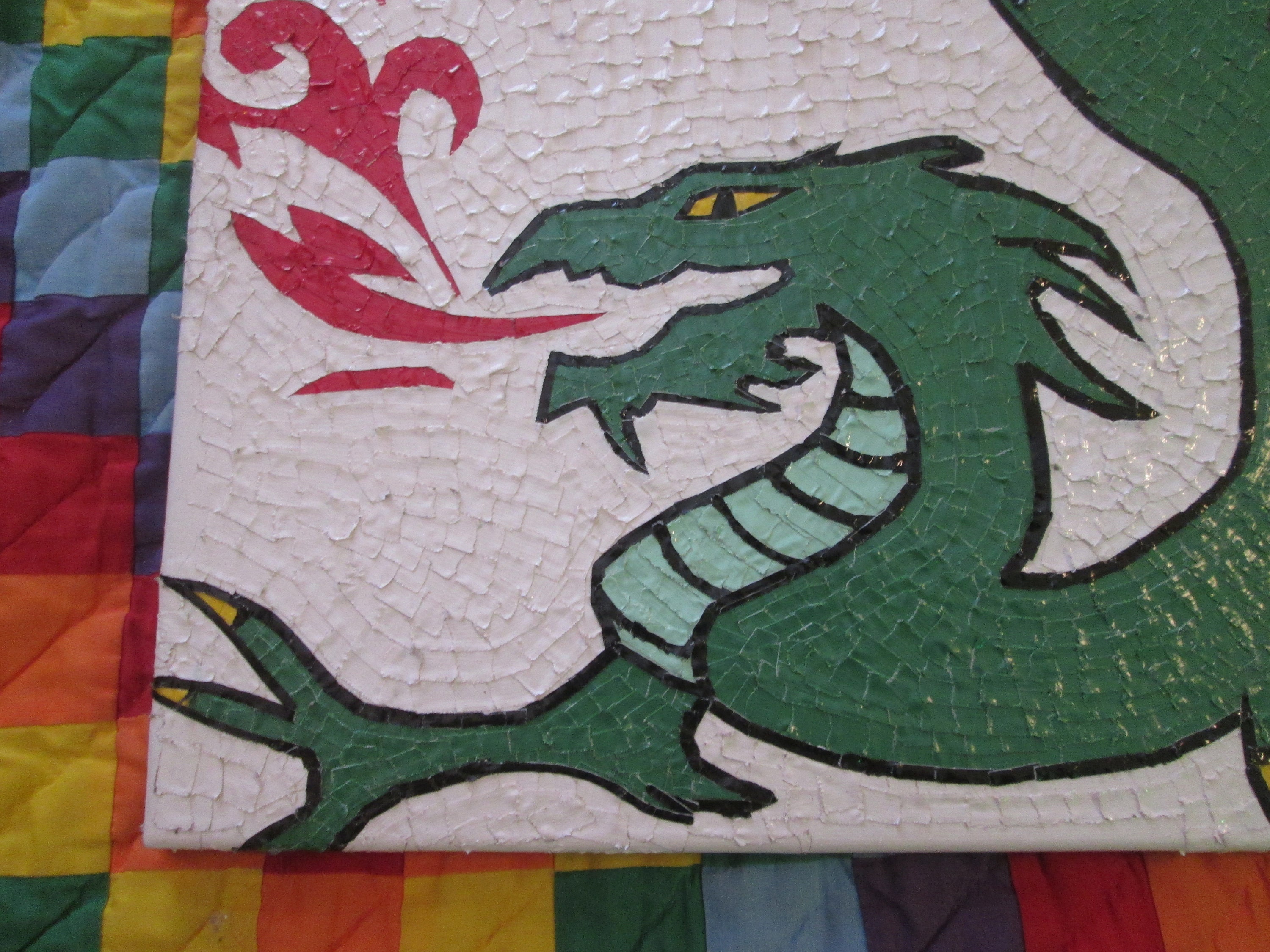 UAB Dragon Art Collage Art Dragon Scale Colored Tape Art Mosaic ...